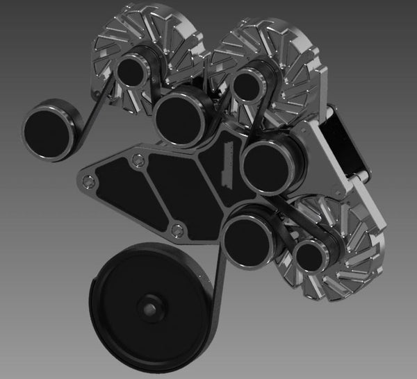 CHEVROLET TRUCK 00-13 TRIPLE BILLET ALTERNATOR BRACKET ***DELUXE SET ...